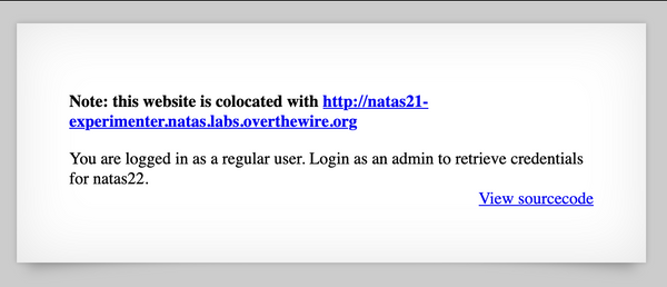 OverTheWire Natas Level 21 Walkthrough