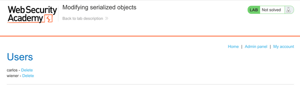 PortSwigger's "Modifying serialized objects" Walkthrough
