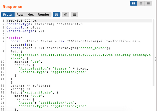 PortSwigger's "Authentication bypass via OAuth implicit flow" Walkthrough