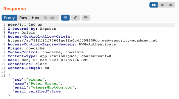 PortSwigger's "Authentication bypass via OAuth implicit flow" Walkthrough